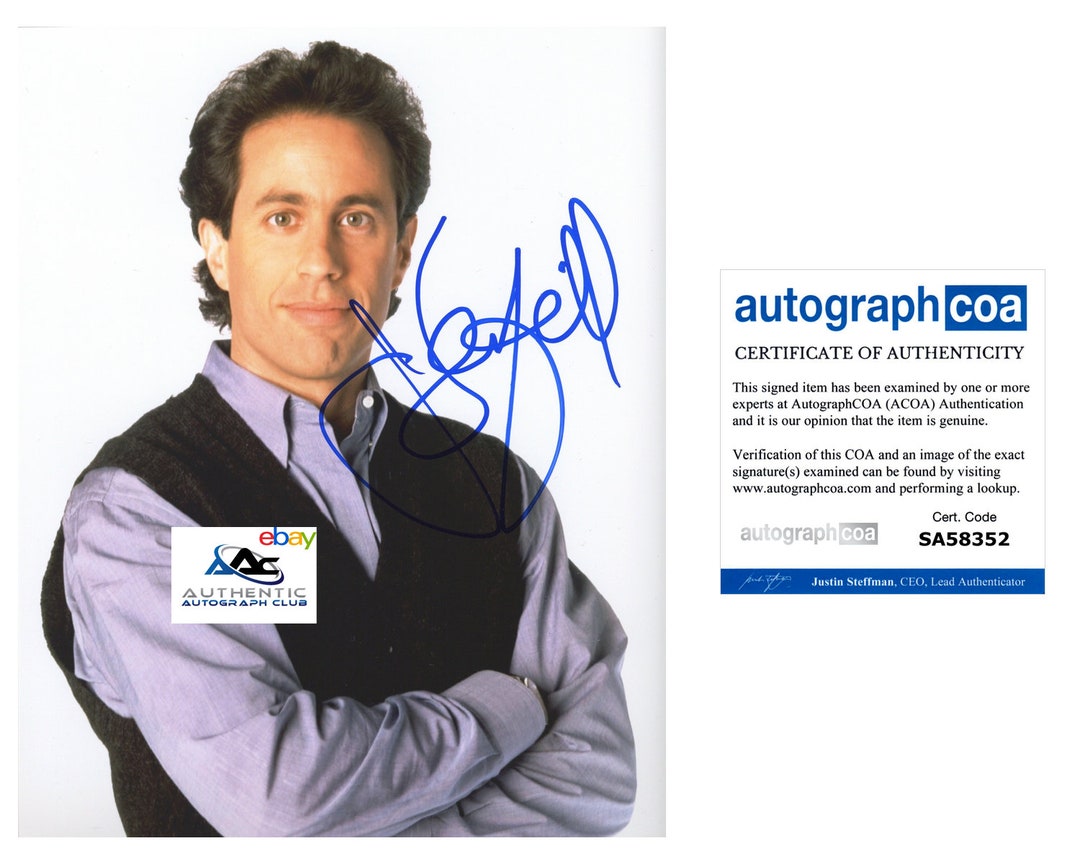 Full Name Jerry Seinfeld Autograph Signed 8x10 Photo Acoa - Etsy