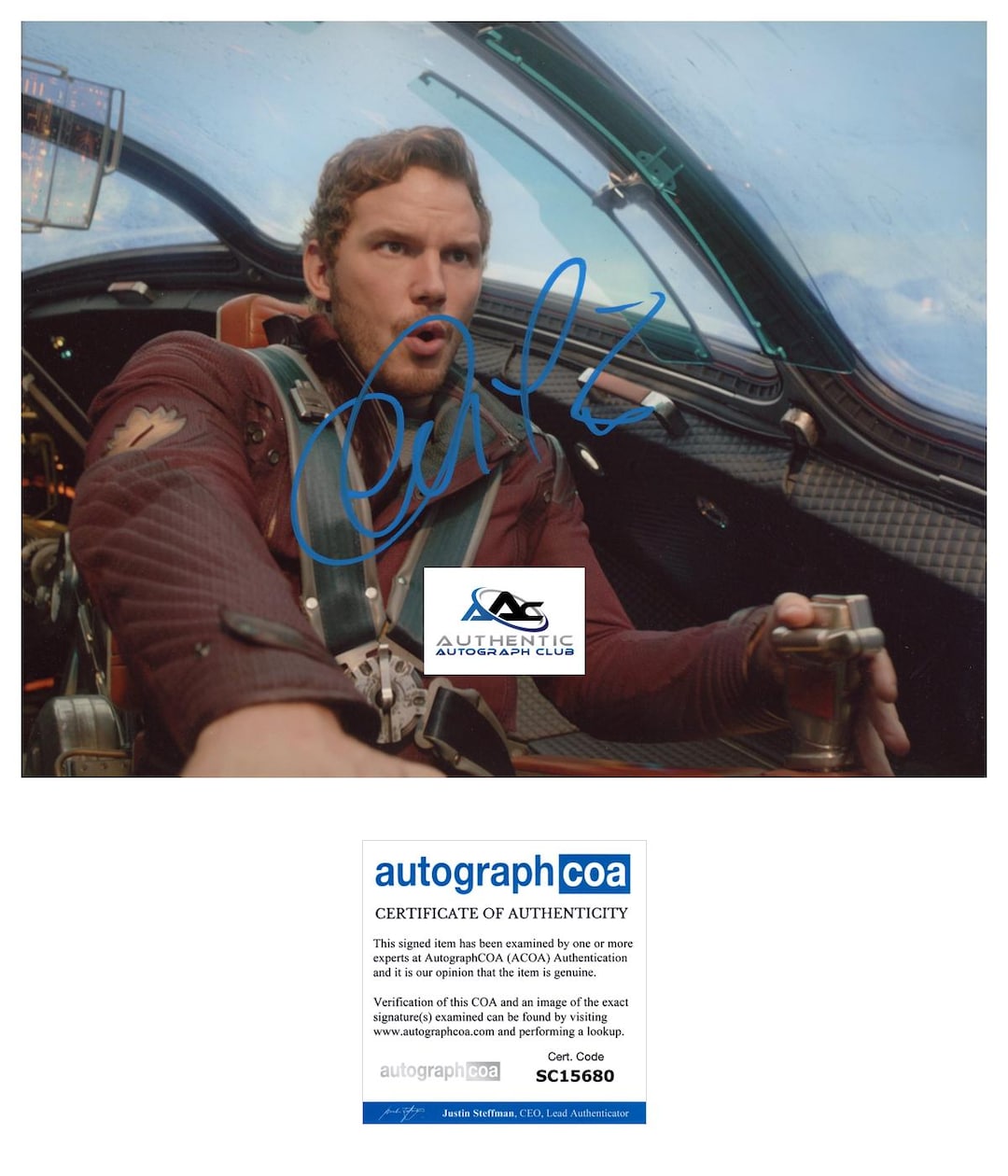 Chris Pratt Autograph Signed 8x10 Photo Star-lord Guardians of the ...