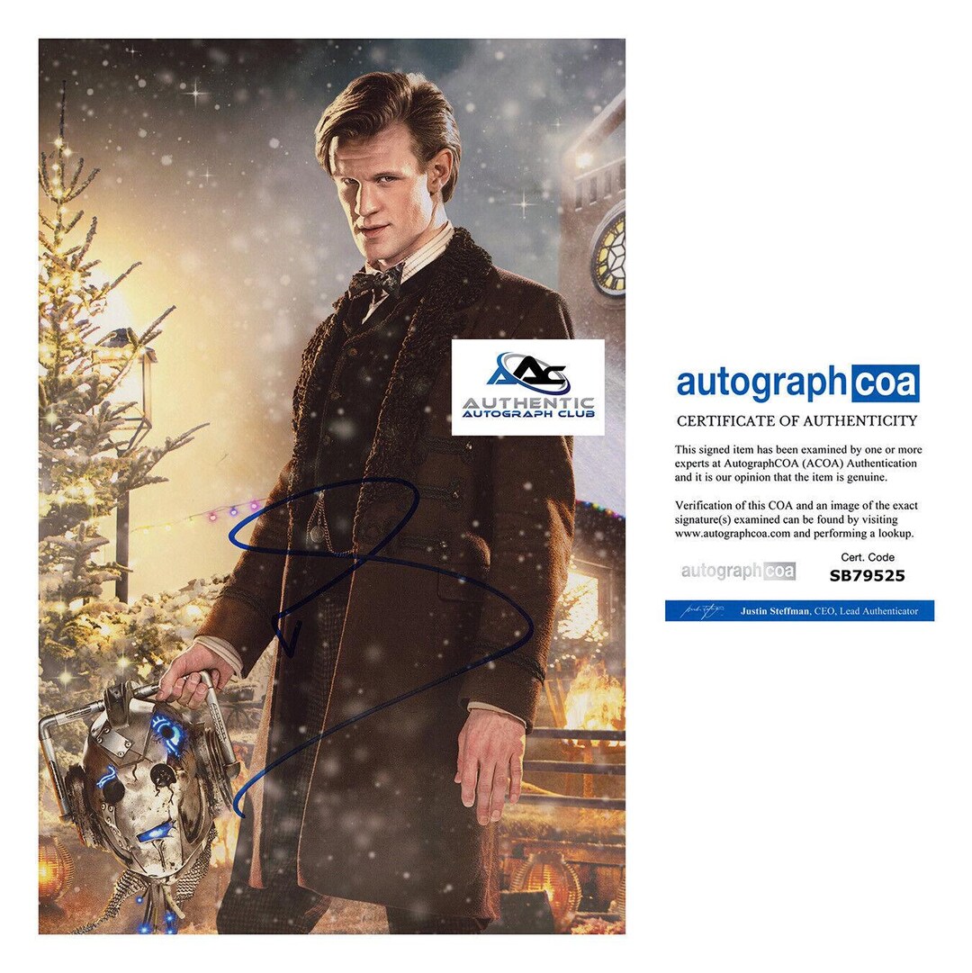 Matt Smith Autograph Signed 8x12 Photo Dr Doctor Who Acoa - Etsy