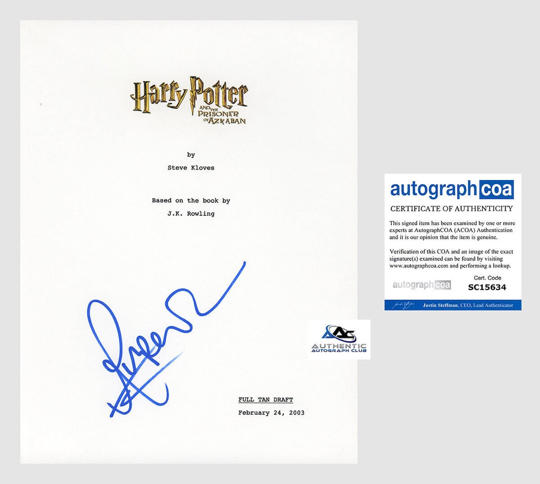 Rupert Grint Autograph Signed Harry Potter Prisoner of Azkaban - Etsy