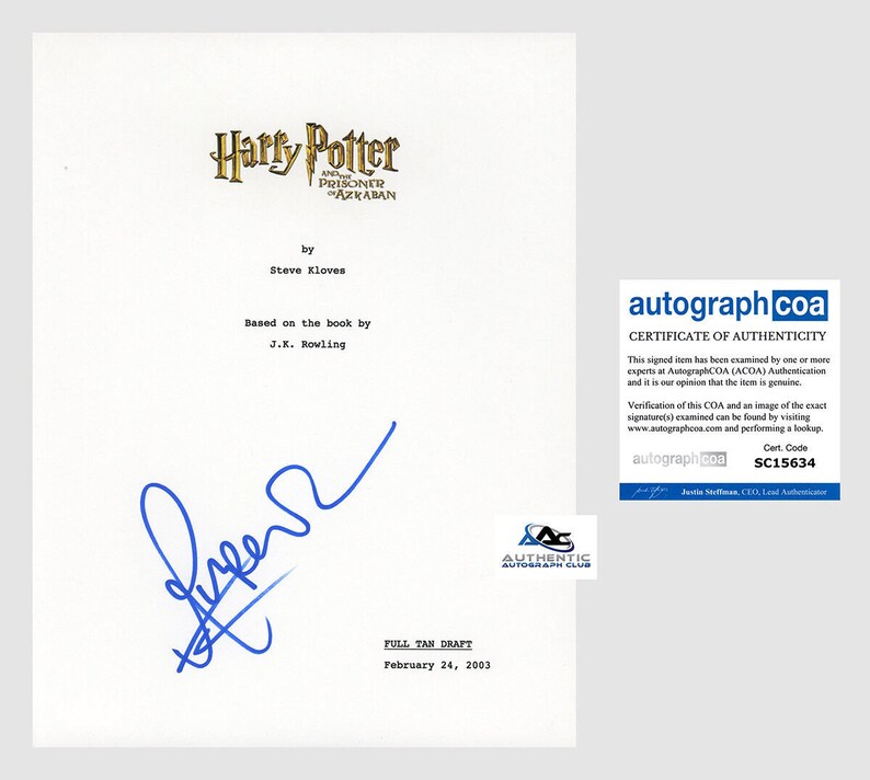 Rupert Grint Autograph Signed Harry Potter Prisoner of Azkaban - Etsy