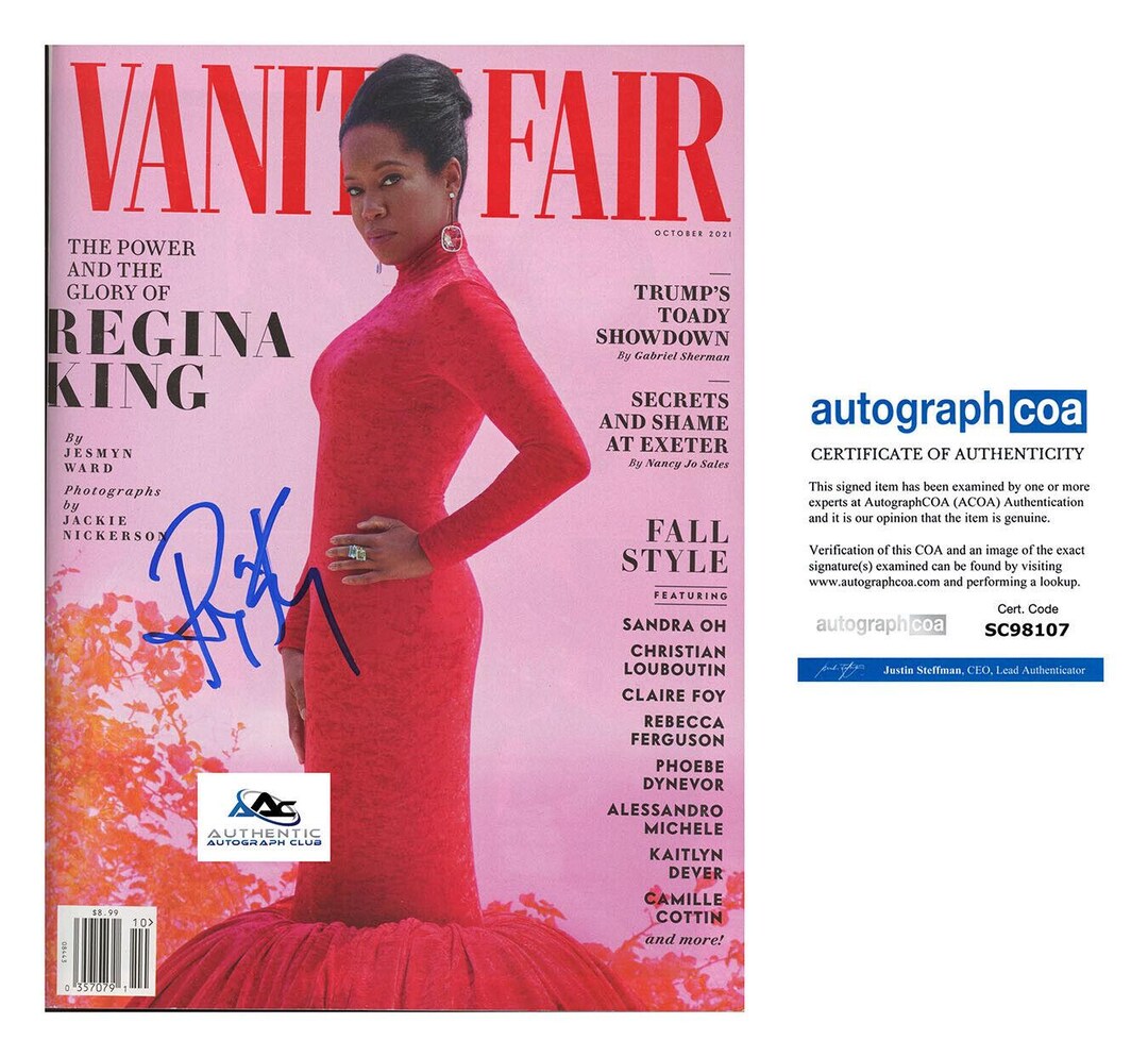 Regina King Autograph Signed Vanity Fair Magazine Acoa - Etsy