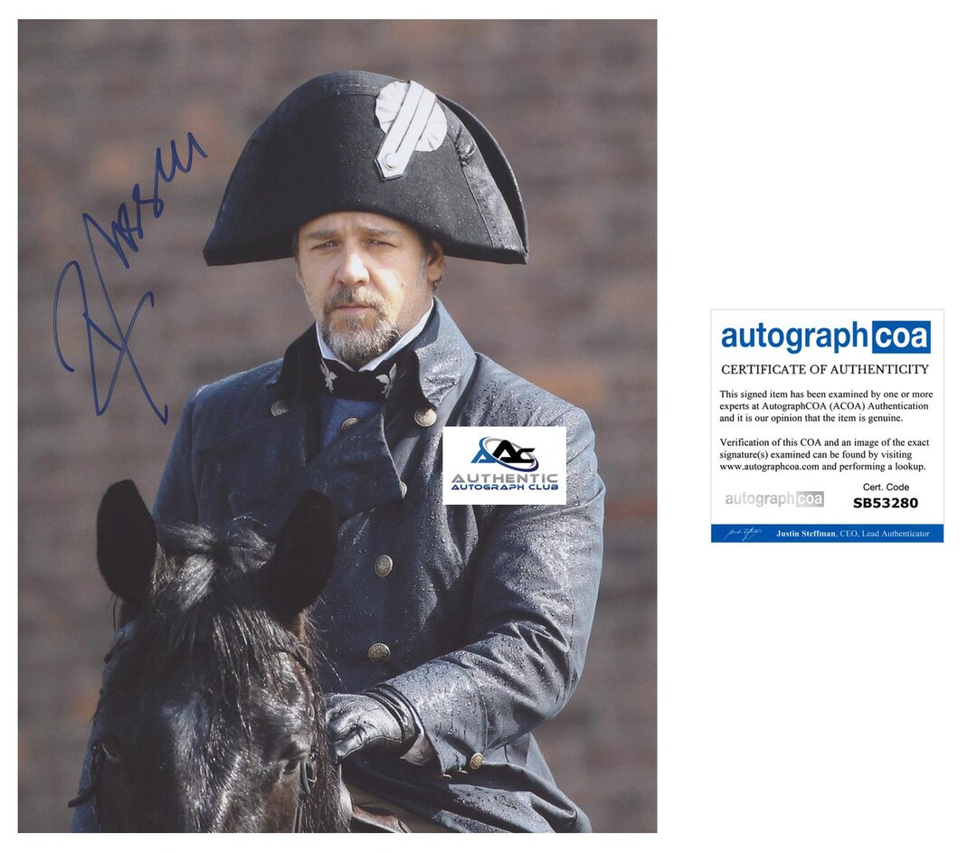 Russell Crowe Autograph Signed 11x14 Photo Les Miserables Acoa - Etsy