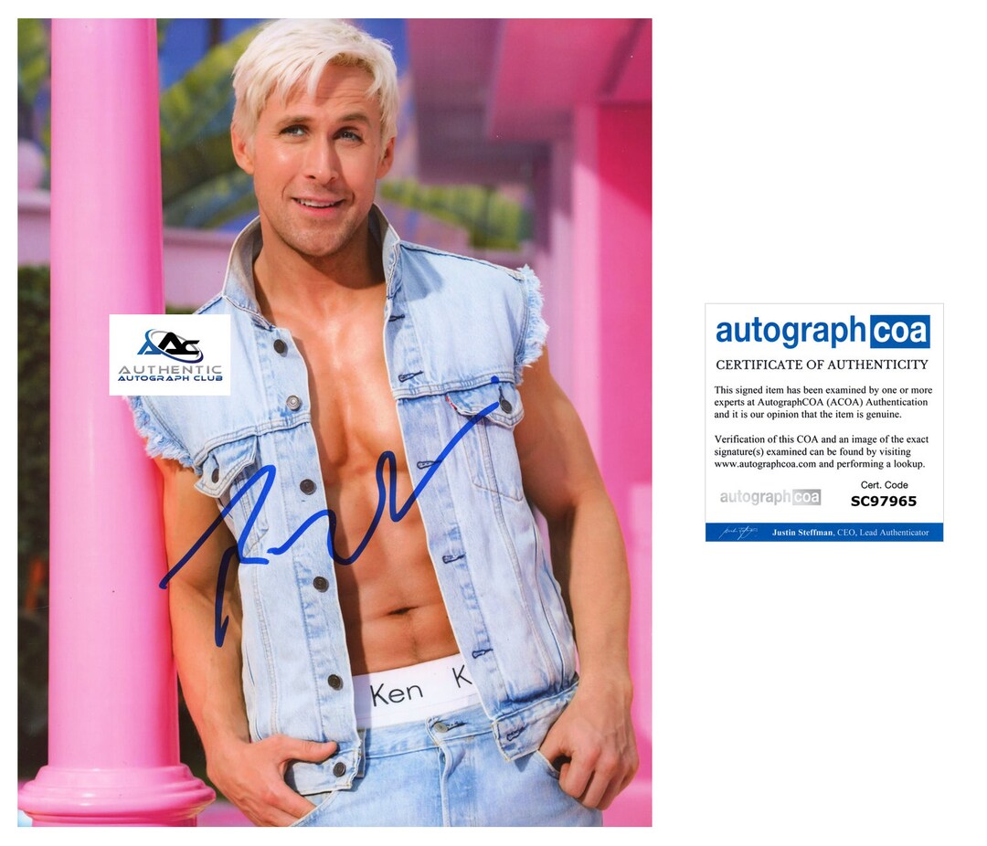 Ryan Gosling Autograph Signed 8x10 Photo Ken Barbie Movie Acoa - Etsy
