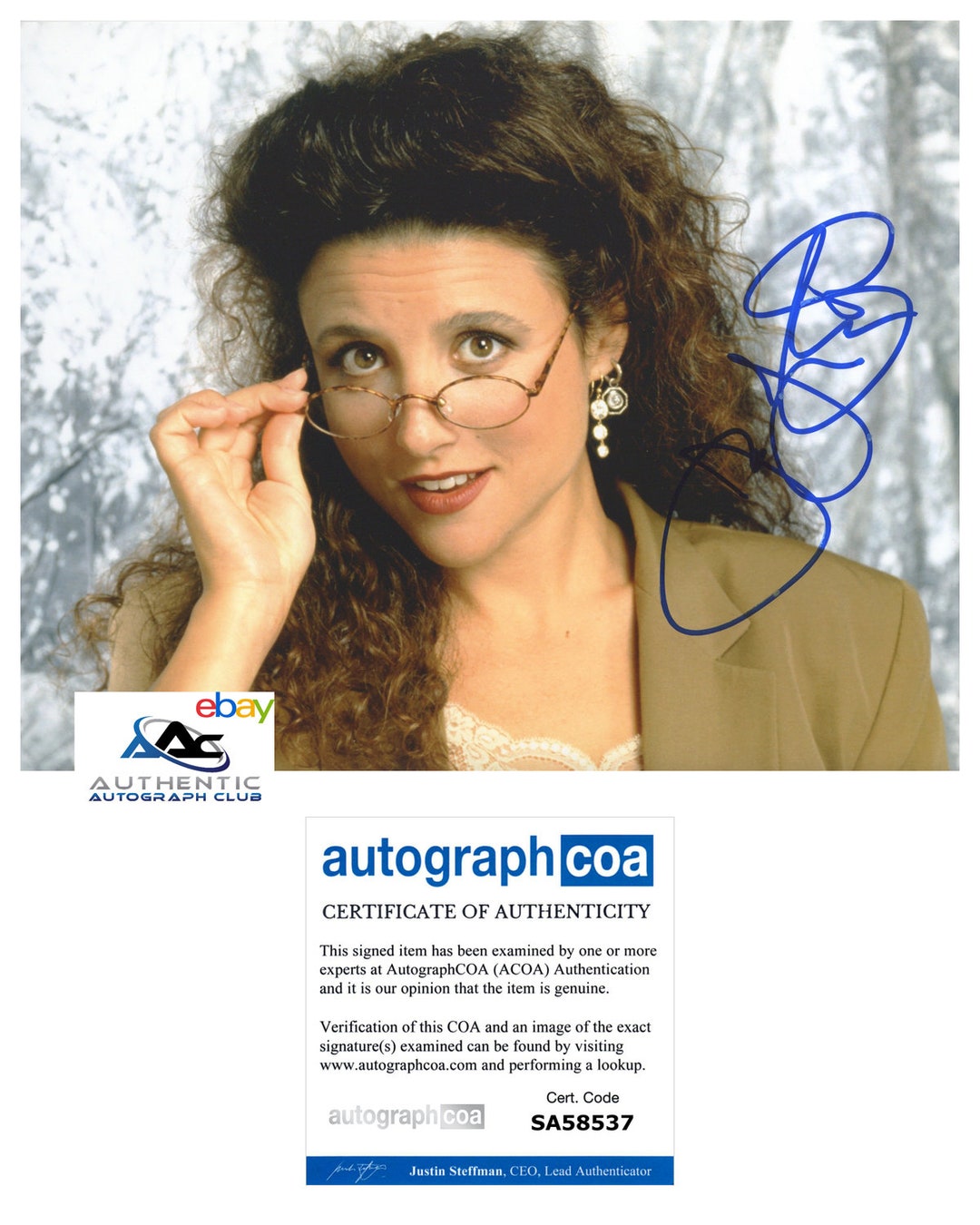 Julia Louis Dreyfus Autograph Signed 8x10 Photo Seinfeld - Etsy