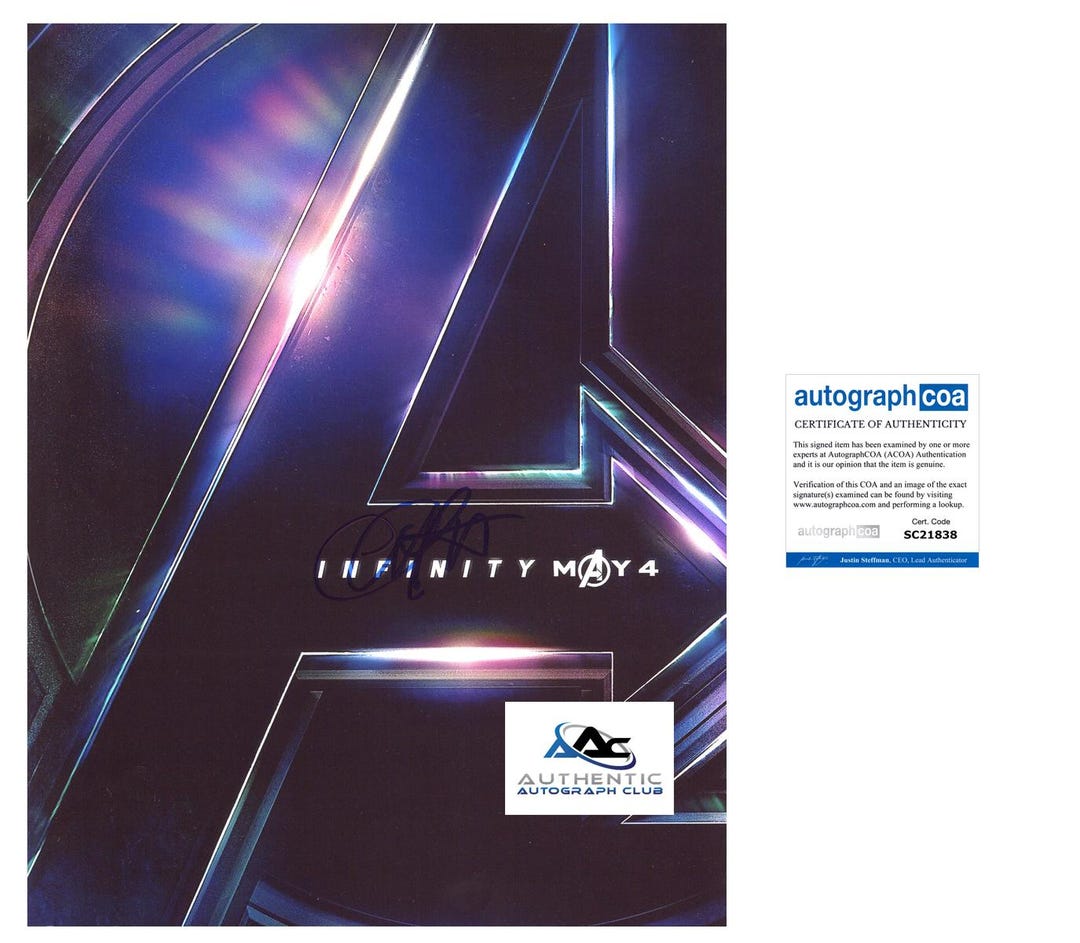 Chris Pratt Autograph Signed 11x14 Photo Avengers Infinity War Acoa - Etsy