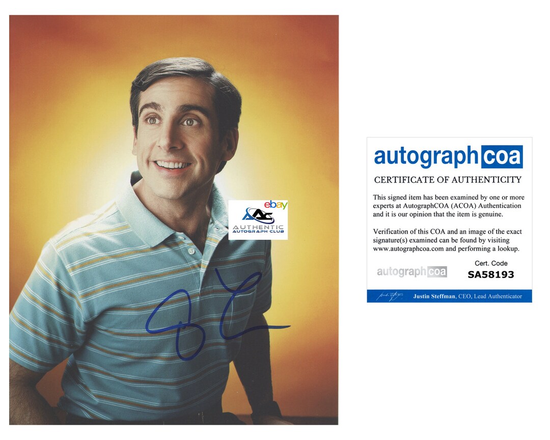 Steve Carell Autograph Signed 8x10 Photo 40 Year Old Virgin Acoa Coa - Etsy