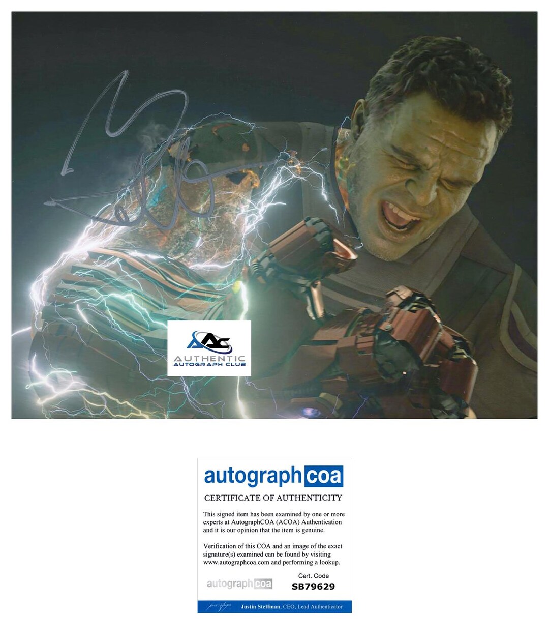 Mark Ruffalo Autograph Signed 8x10 Photo Thor Avengers Hulk Infinity ...