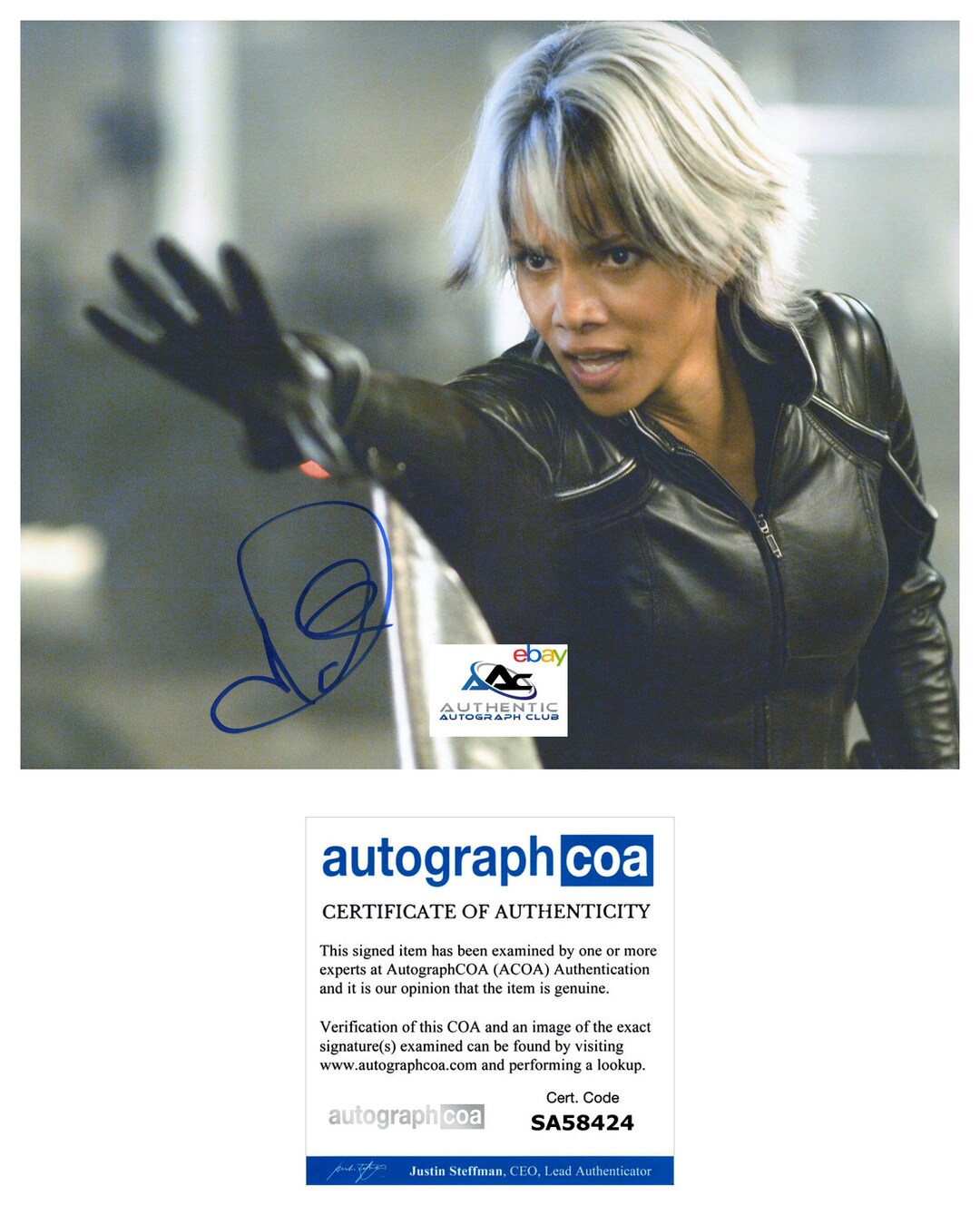 Halle Berry Autograph Signed 8x10 Photo X-men Storm Acoa - Etsy
