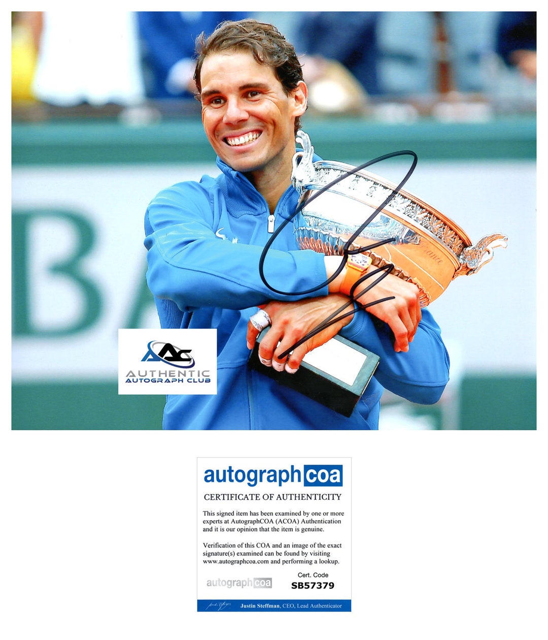 Rafael Nadal Autograph Signed 8x10 Photo Tennis Us Open French Open ...