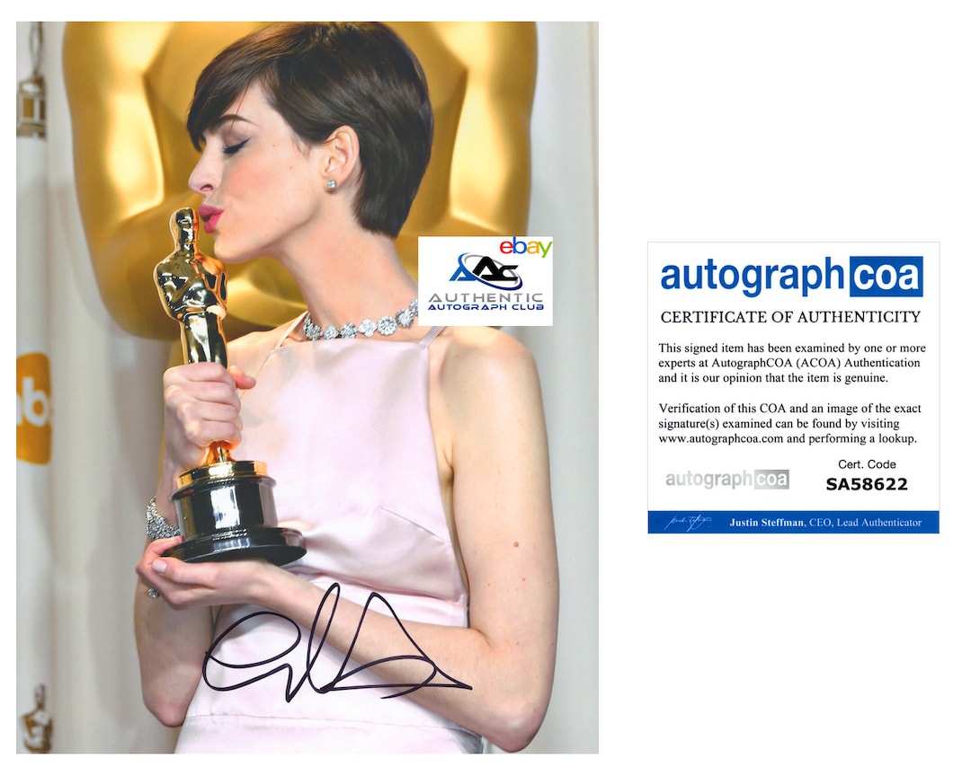 Anne Hathaway Autograph Signed 8x10 Photo Oscar Academy Award Winner ...