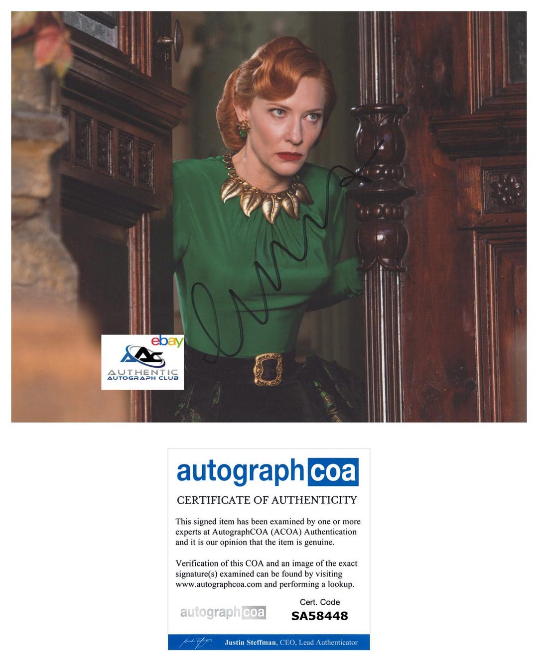 Cate Blanchett Autograph Signed 8x10 Photo Cinderella Acoa - Etsy