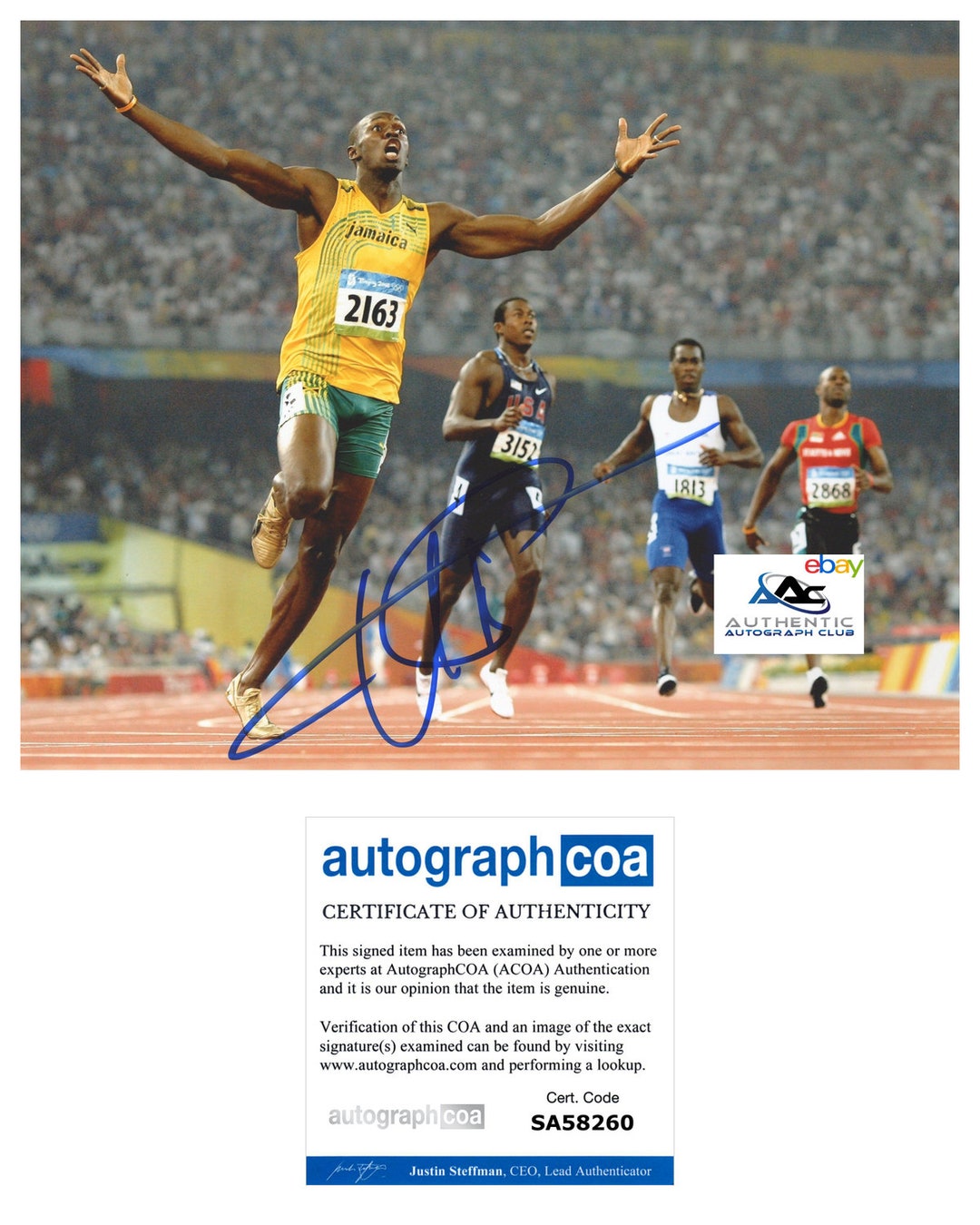Usain Bolt Autograph Signed 8x10 Photo 2016 Rio Olympic Gold - Etsy