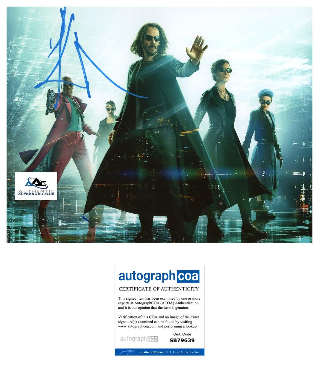 Keanu Reeves Autograph Signed 8x10 Photo Matrix Acoa - Etsy