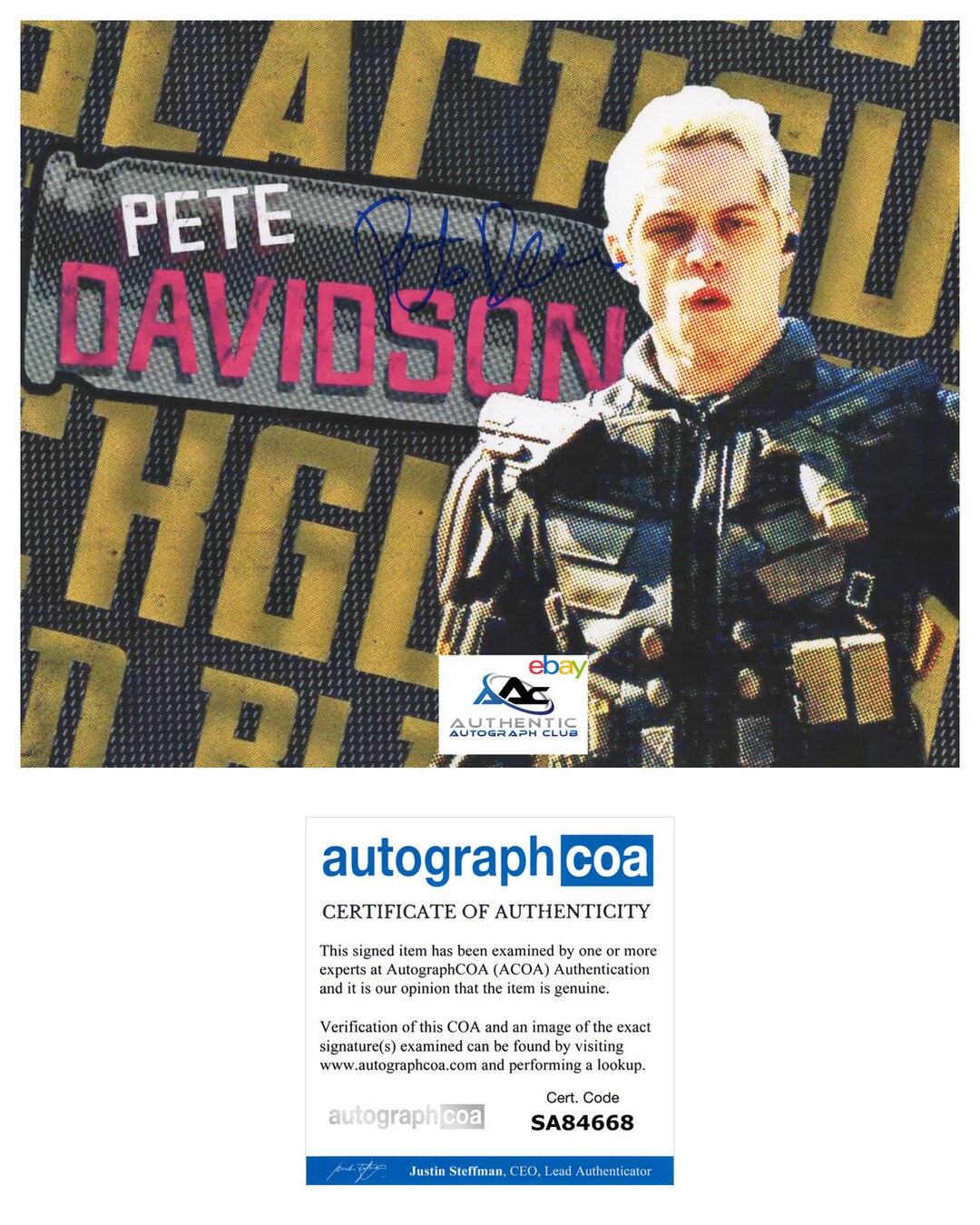 Pete Davidson Autograph Signed 8x10 Photo the Suicide Squad Snl Acoa - Etsy