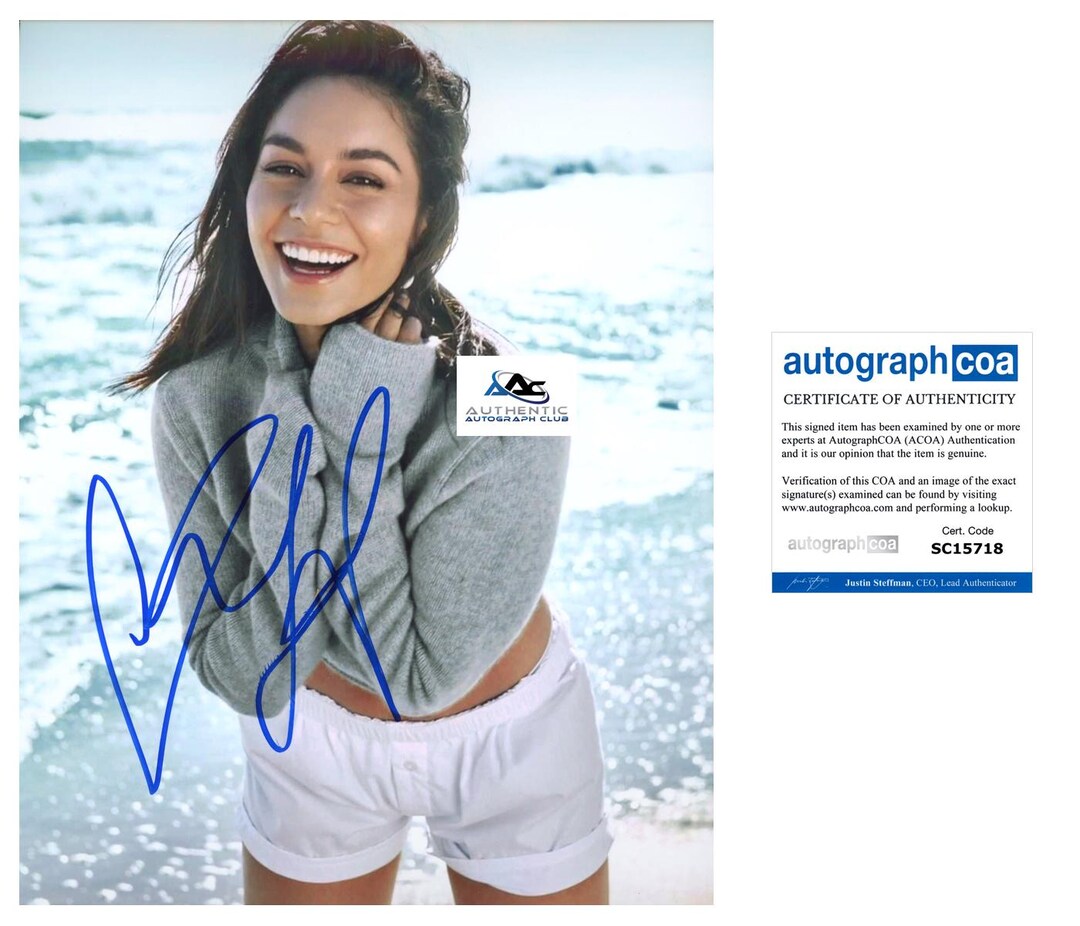 Vanessa Hudgens Autograph Signed 8x10 Photo High School Musical Acoa ...