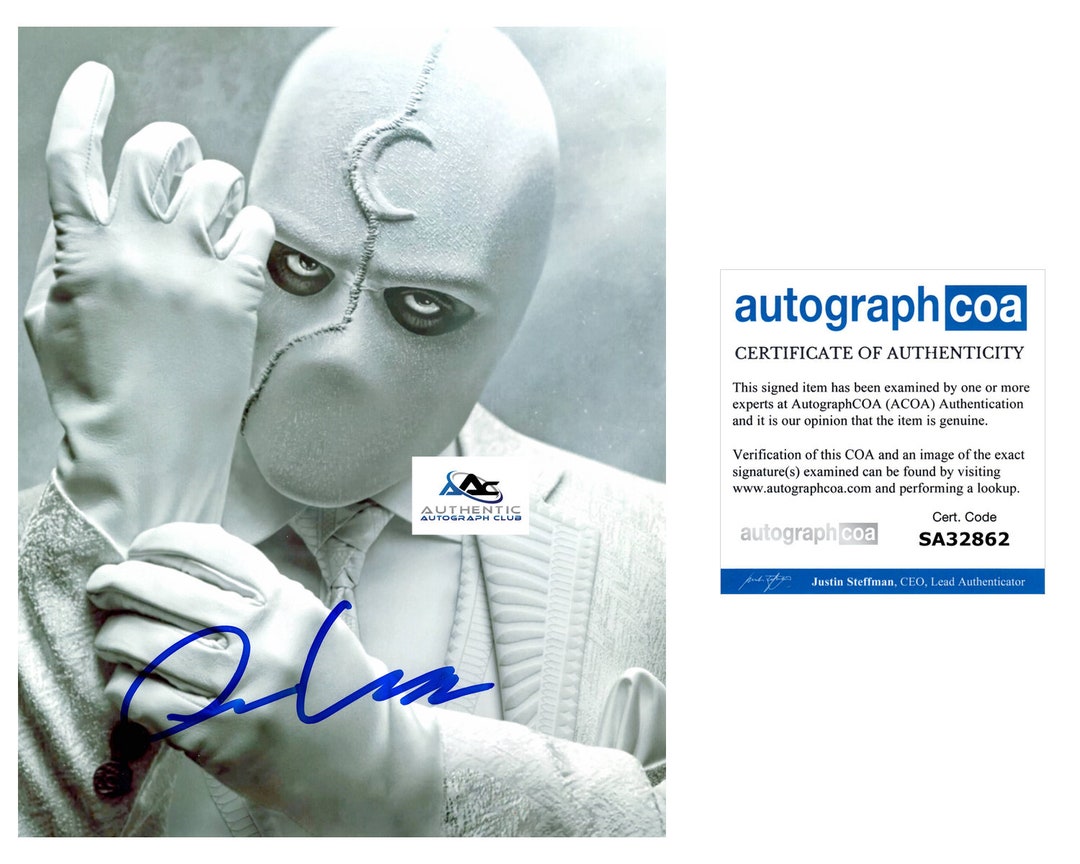 Oscar Isaac Autograph Signed 8x10 Photo Moon Knight Marvel Acoa - Etsy
