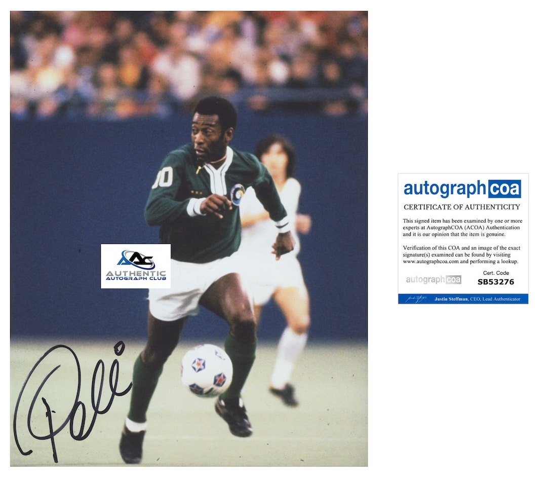 Pele Soccer Legend Autograph Signed 11x14 Photo Acoa - Etsy