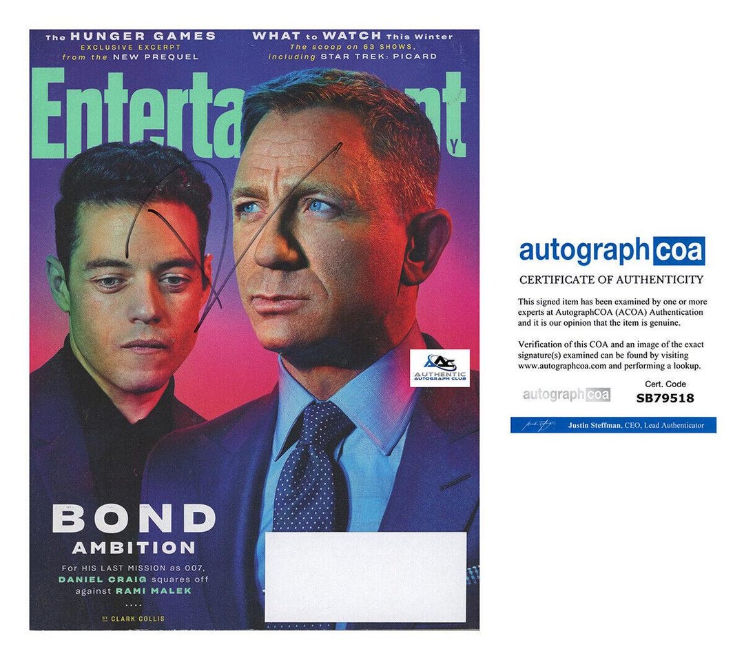 Daniel Craig Autograph Signed Entertainment Weekly Magazine Acoa - Etsy