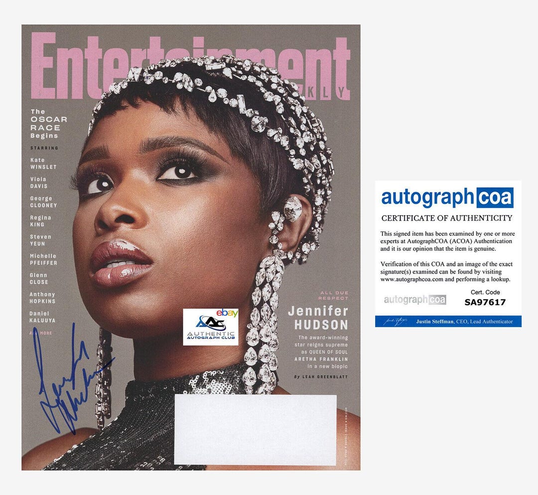 Jennifer Hudson Autograph Signed Entertainment Weekly Magazine Acoa Coa ...