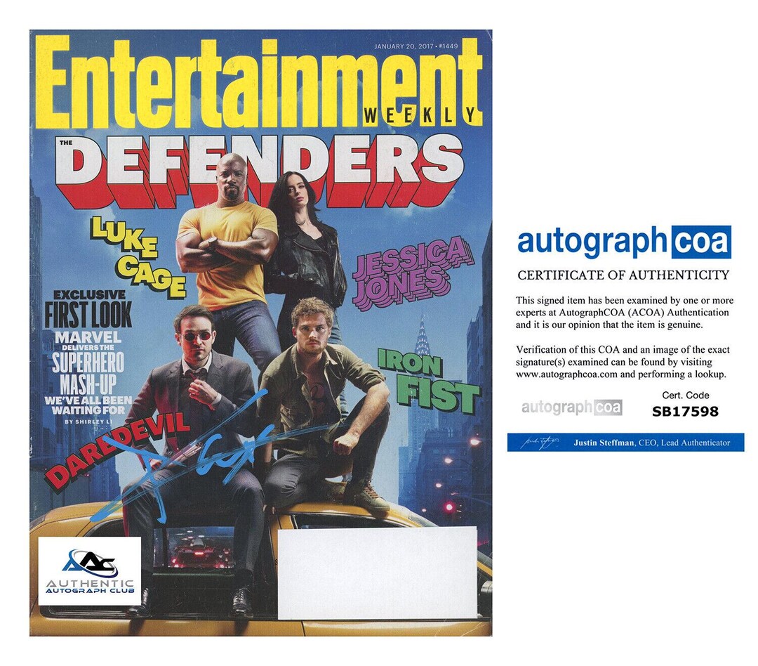 Charlie Cox Autograph Signed Entertainment Weekly Magazine Daredevil ...