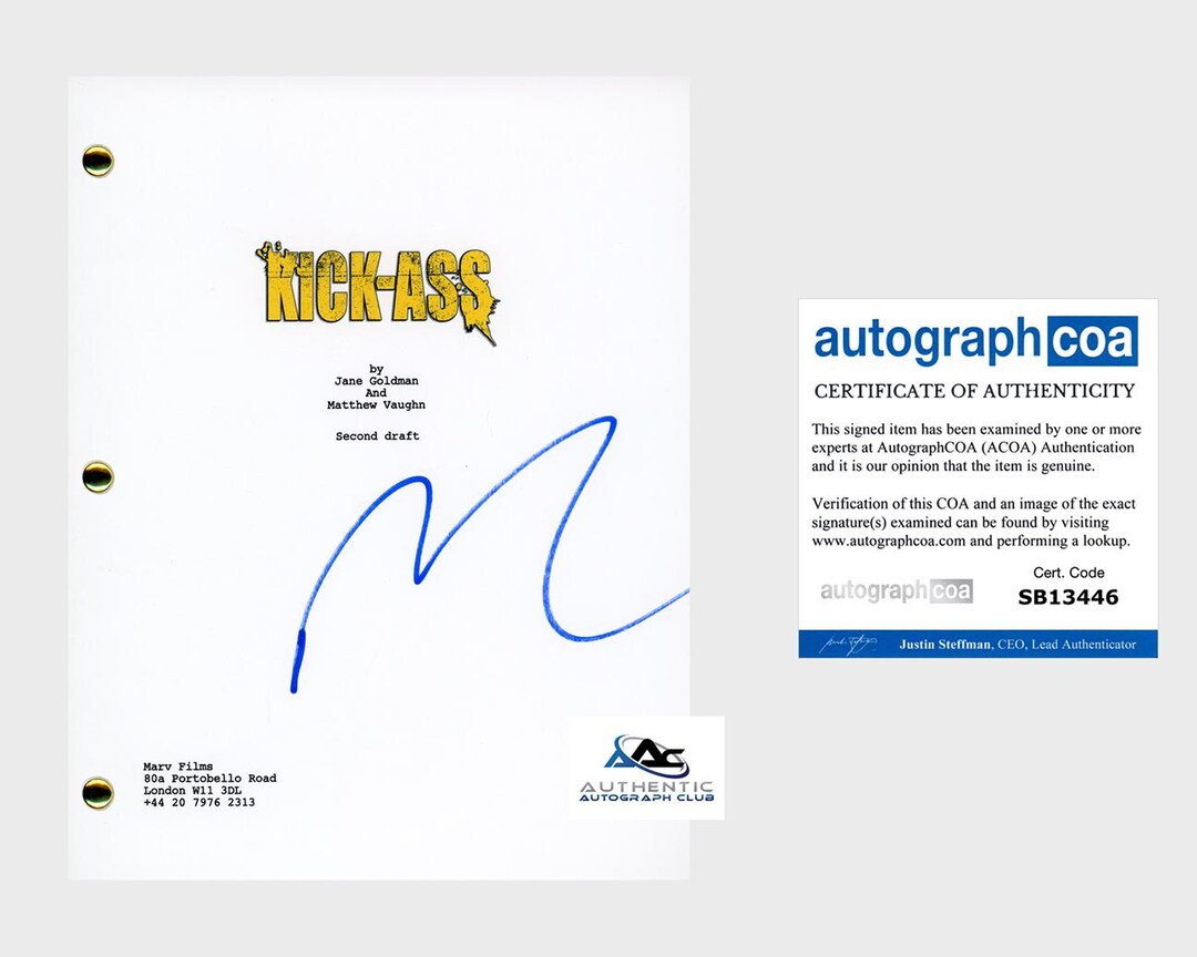 Nicolas Cage Autograph Signed Kick-ass Script Acoa - Etsy