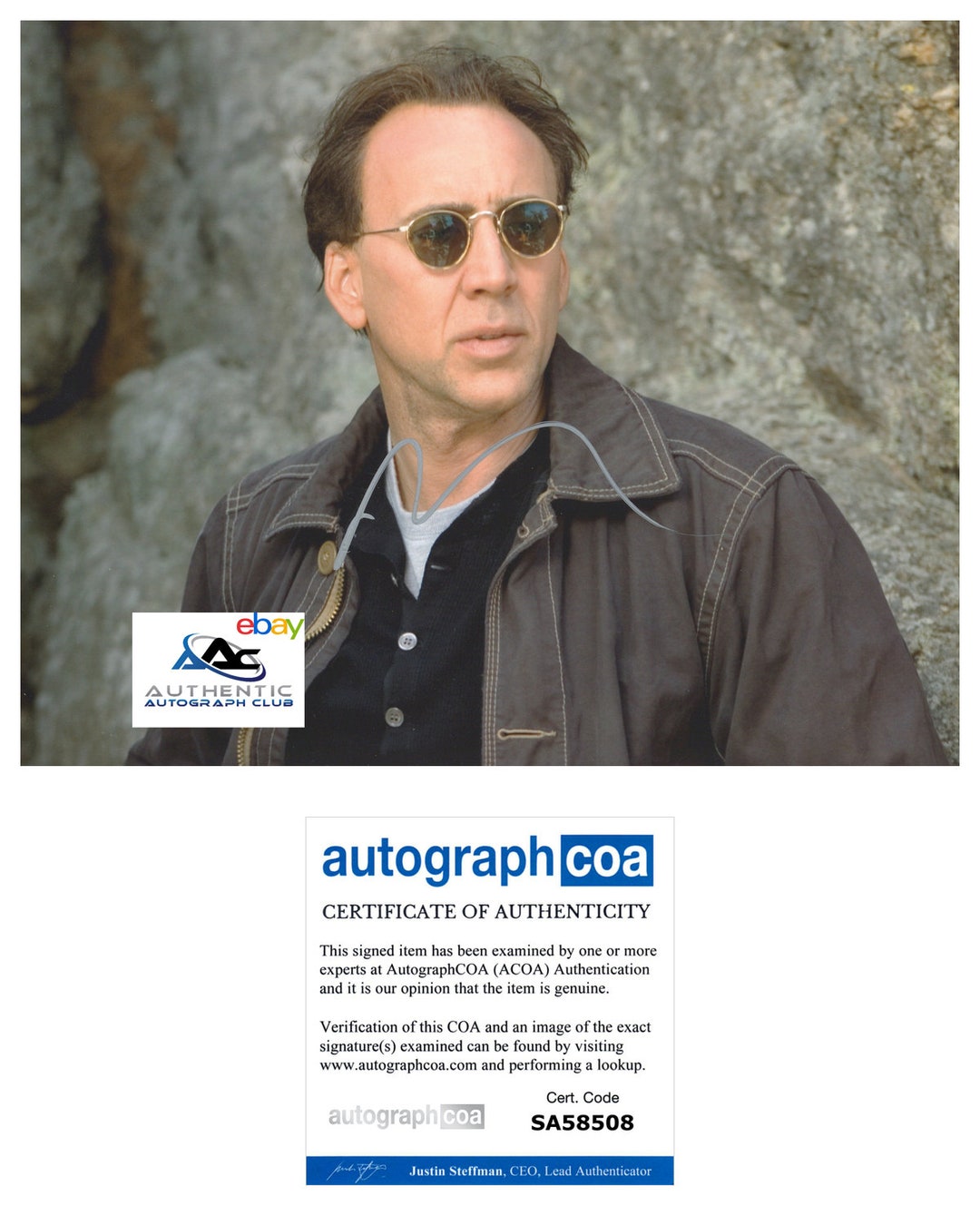 Nicolas Cage Autograph Signed 8x10 Photo Acoa - Etsy