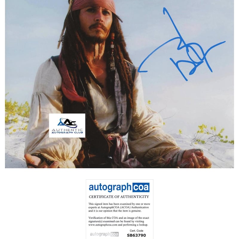 Johnny Depp Autographs - Etsy