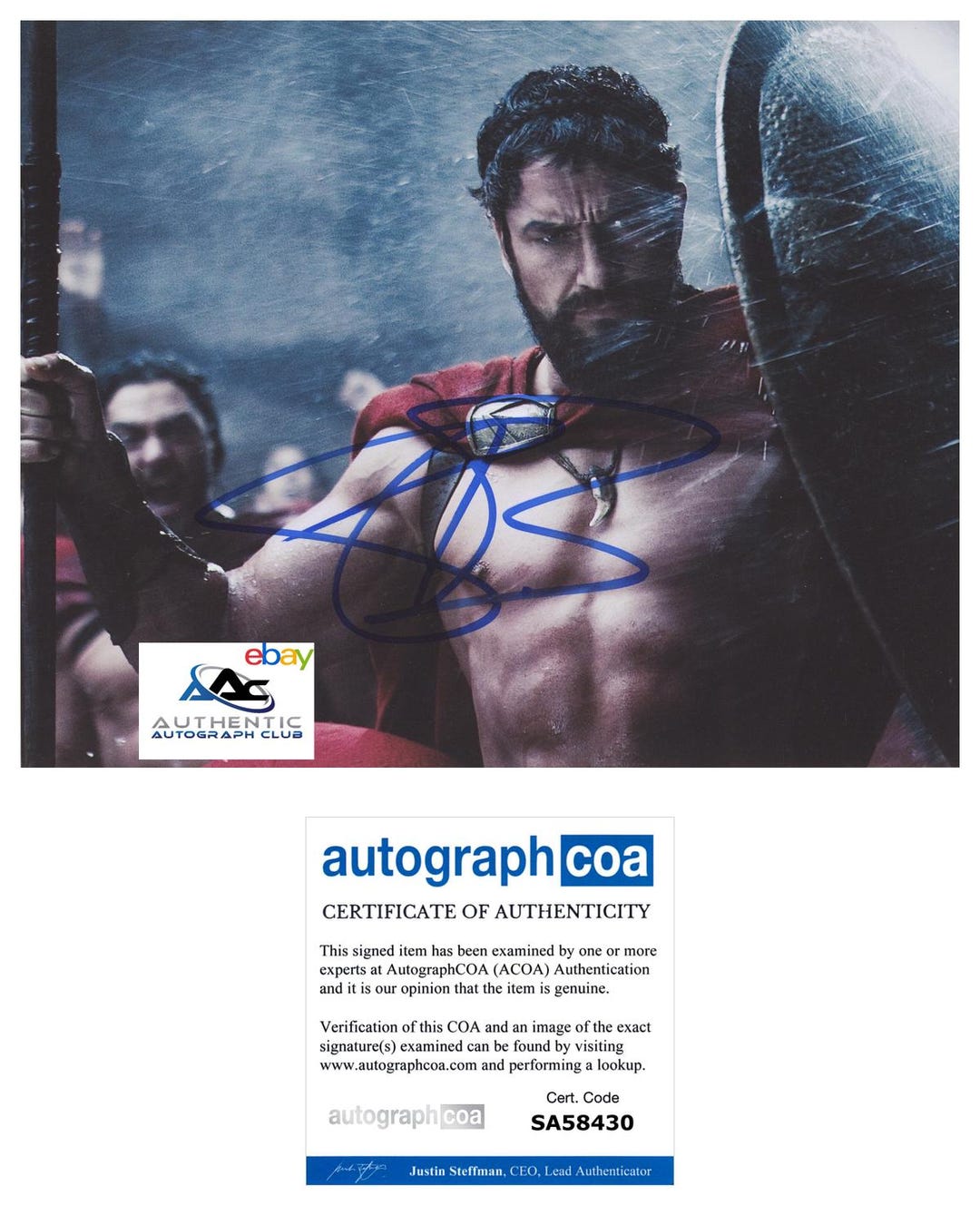 Gerard Butler Autograph Signed 8x10 Photo Acoa - Etsy