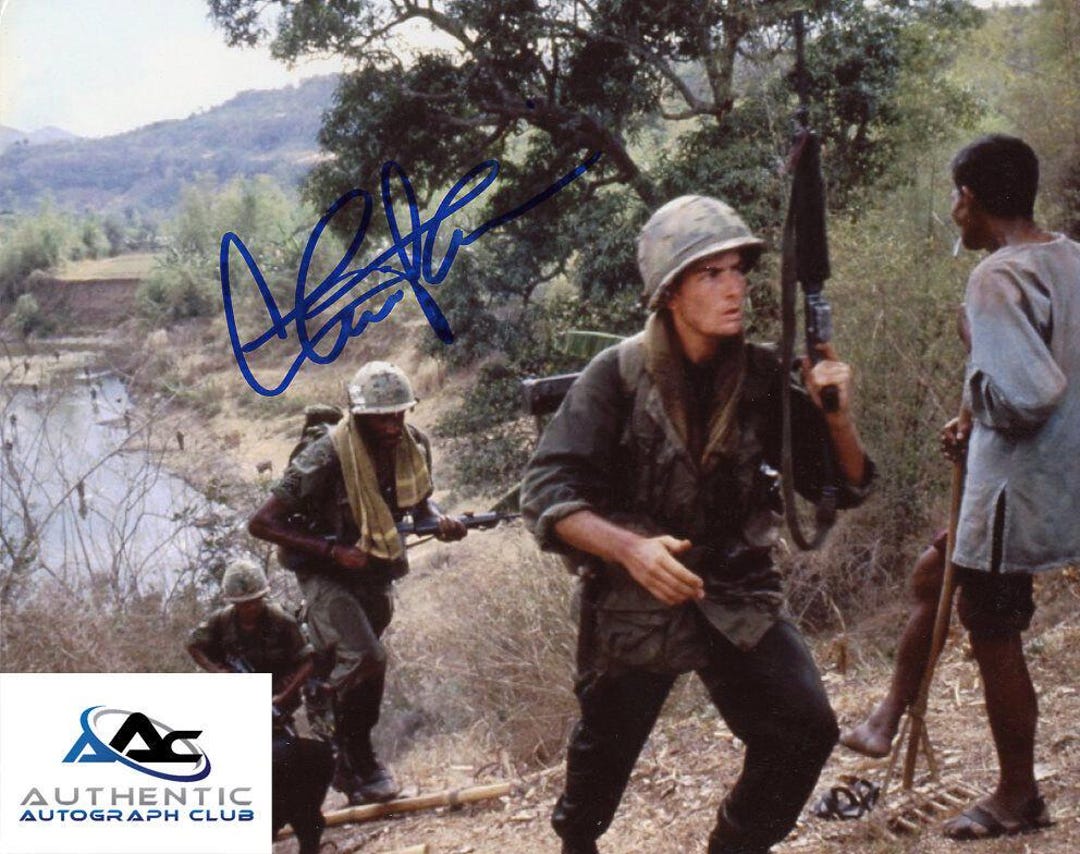 Charlie Sheen Autograph Signed 8x10 Photo Platoon Coa - Etsy