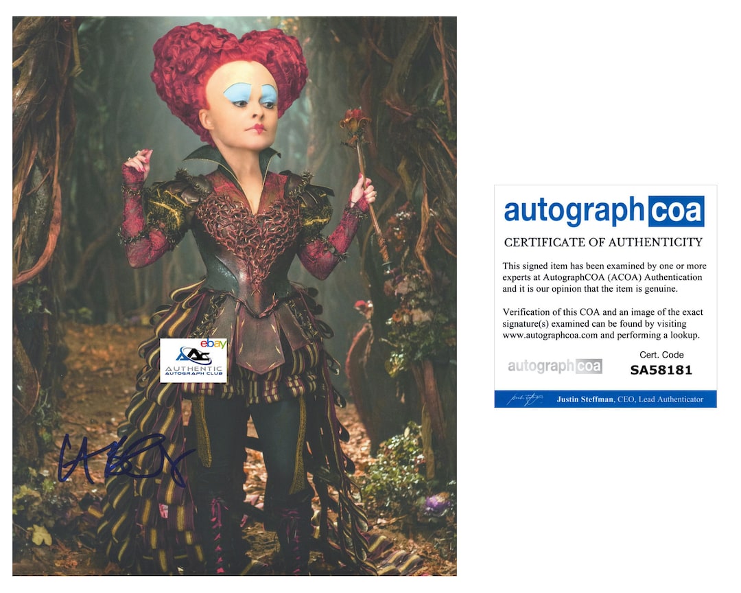 Helena Bonham Carter Autograph Signed 8x10 Photo Alice in Wonderland ...