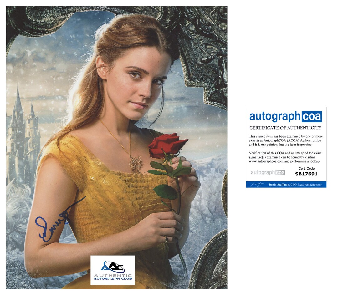 Emma Watson Autograph Signed 11x14 Photo Disney Belle Beauty - Etsy