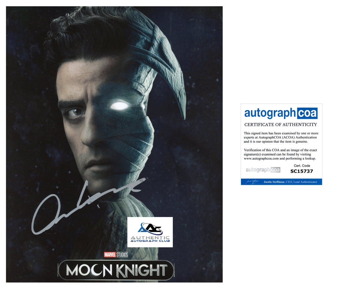 Oscar Isaac Autograph Signed 8x10 Photo Moon Knight Marvel Acoa - Etsy