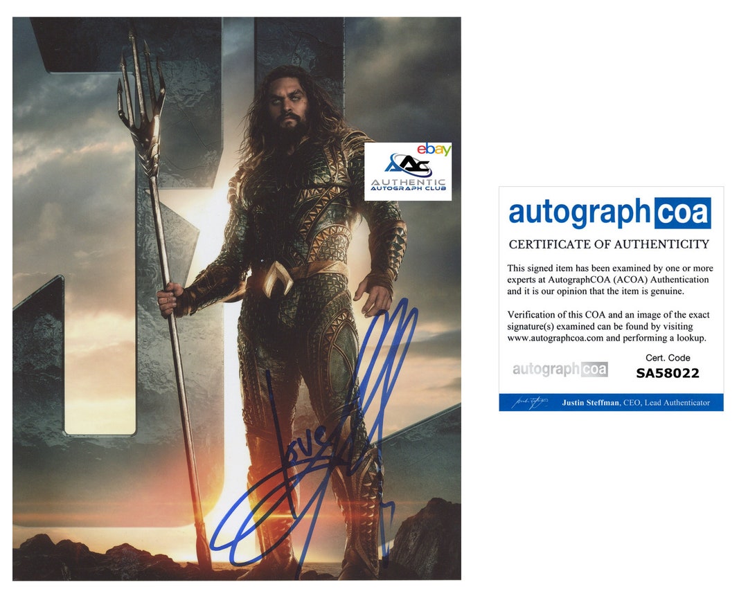 Jason Momoa Autograph Signed 8x10 Photo Aquaman Justice League Acoa - Etsy