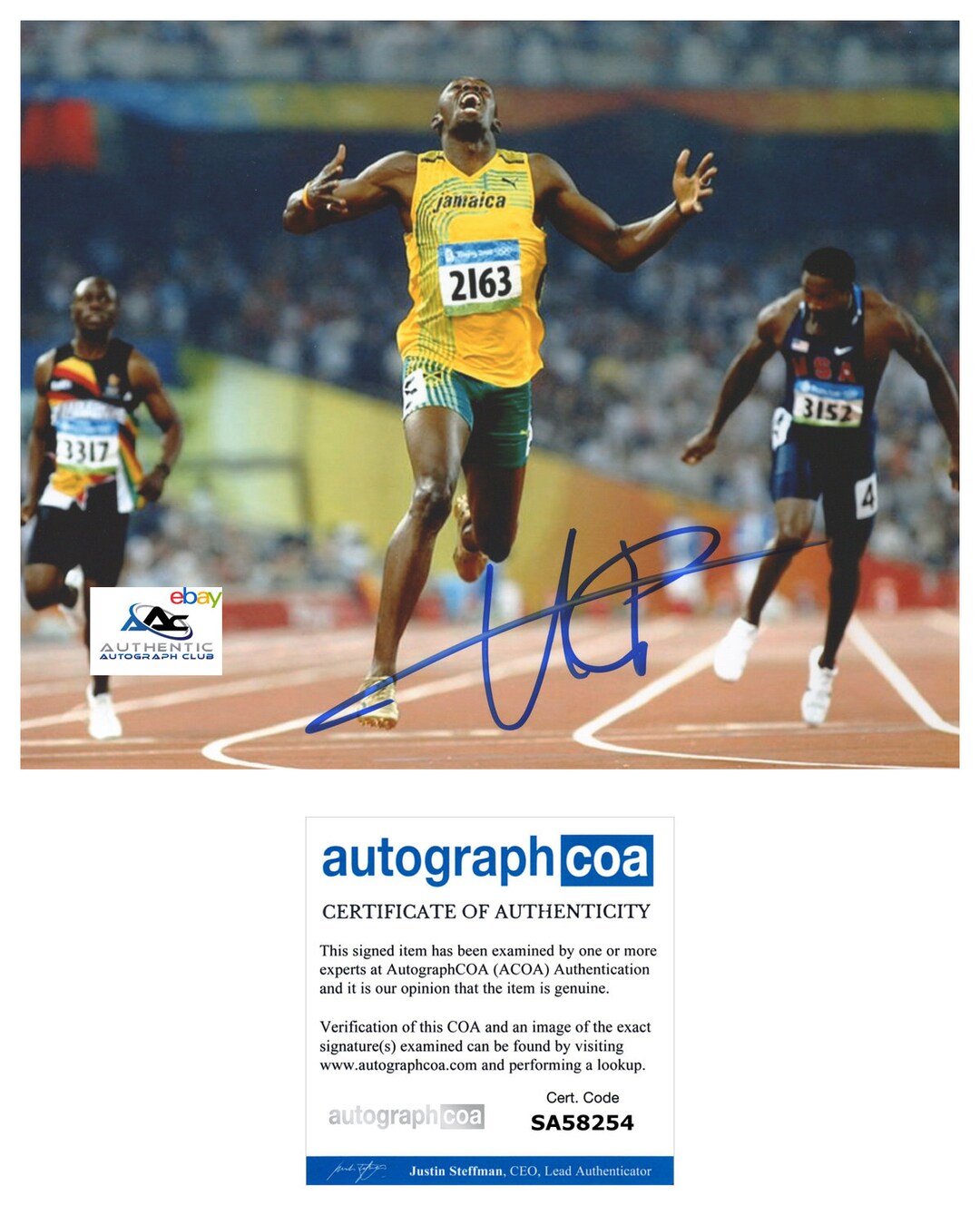 Usain Bolt Autograph Signed 8x10 Photo 2016 Rio Olympic Gold Medalist ...
