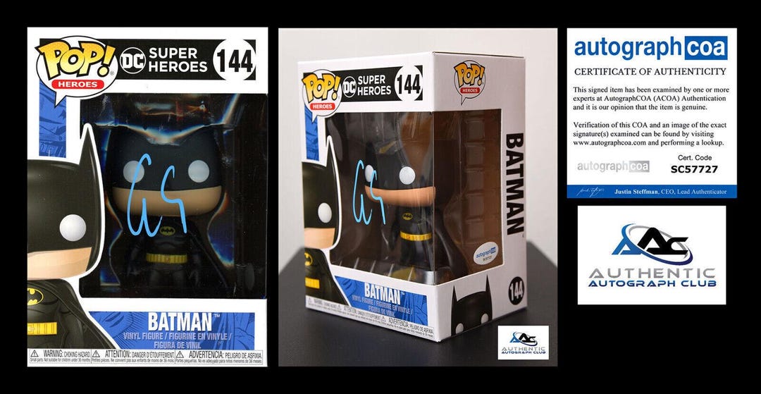 George Clooney Autograph Signed Batman Funko Pop 144 Dc Comics Super ...