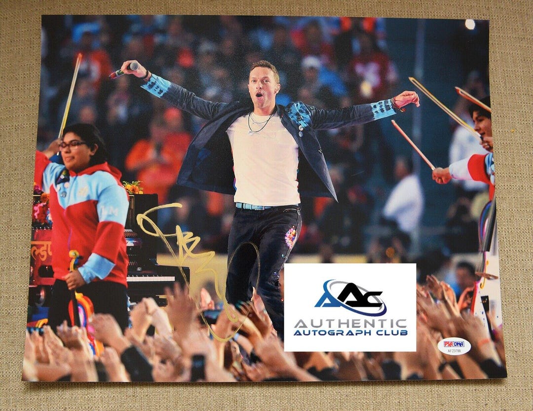 Chris Martin Autograph Signed 11x14 Photo Coldplay Psa/dna - Etsy