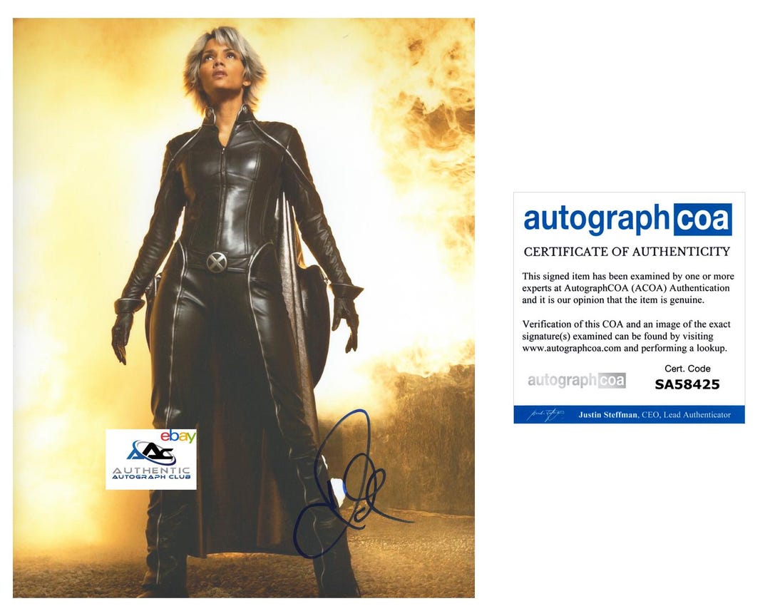Halle Berry Autograph Signed 8x10 Photo X-men Storm Acoa - Etsy