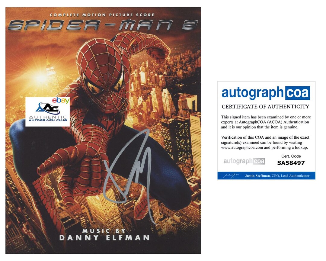 Danny Elfman Autograph Signed 8x10 Photo Spiderman Spider-man 2 Acoa - Etsy
