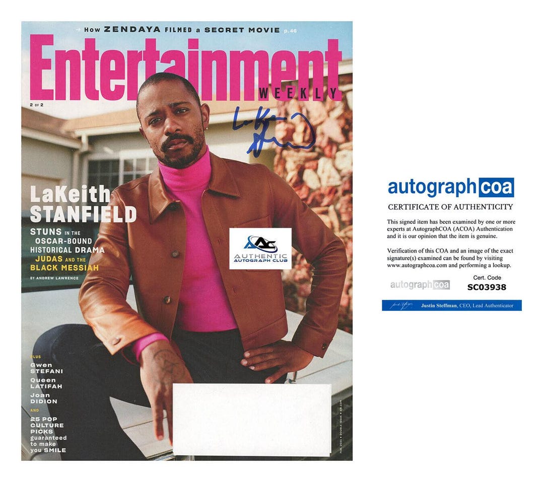 Lakeith Stanfield Autograph Signed Entertainment Weekly Magazine Acoa ...
