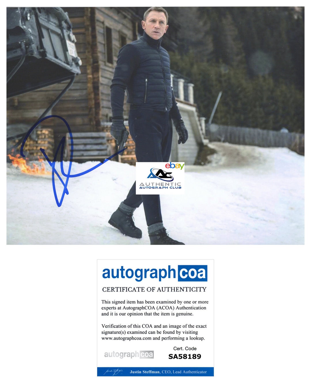 Daniel Craig Autograph Signed 8x10 Photo James Bond Acoa Coa - Etsy