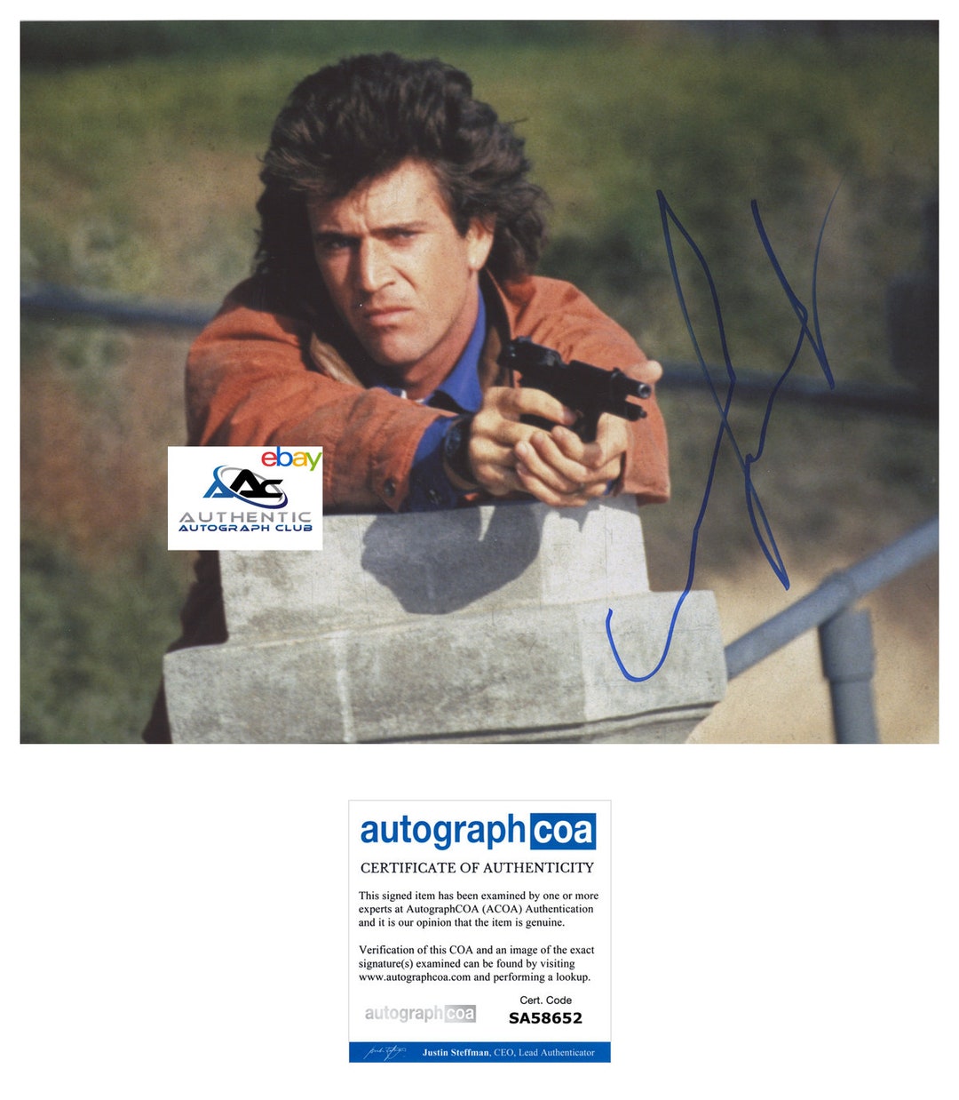 Mel Gibson Autograph Signed 11x14 Photo Lethal Weapon Acoa - Etsy