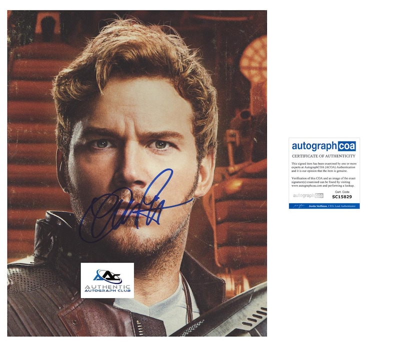 Chris Pratt Autograph Signed 11x14 Photo Avengers Infinity War Star-lord Acoa - Etsy