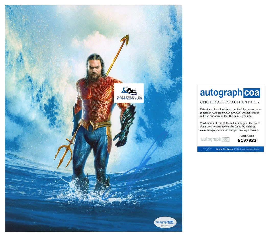 Jason Momoa Autograph Signed 8x10 Photo Aquaman Justice League Acoa - Etsy
