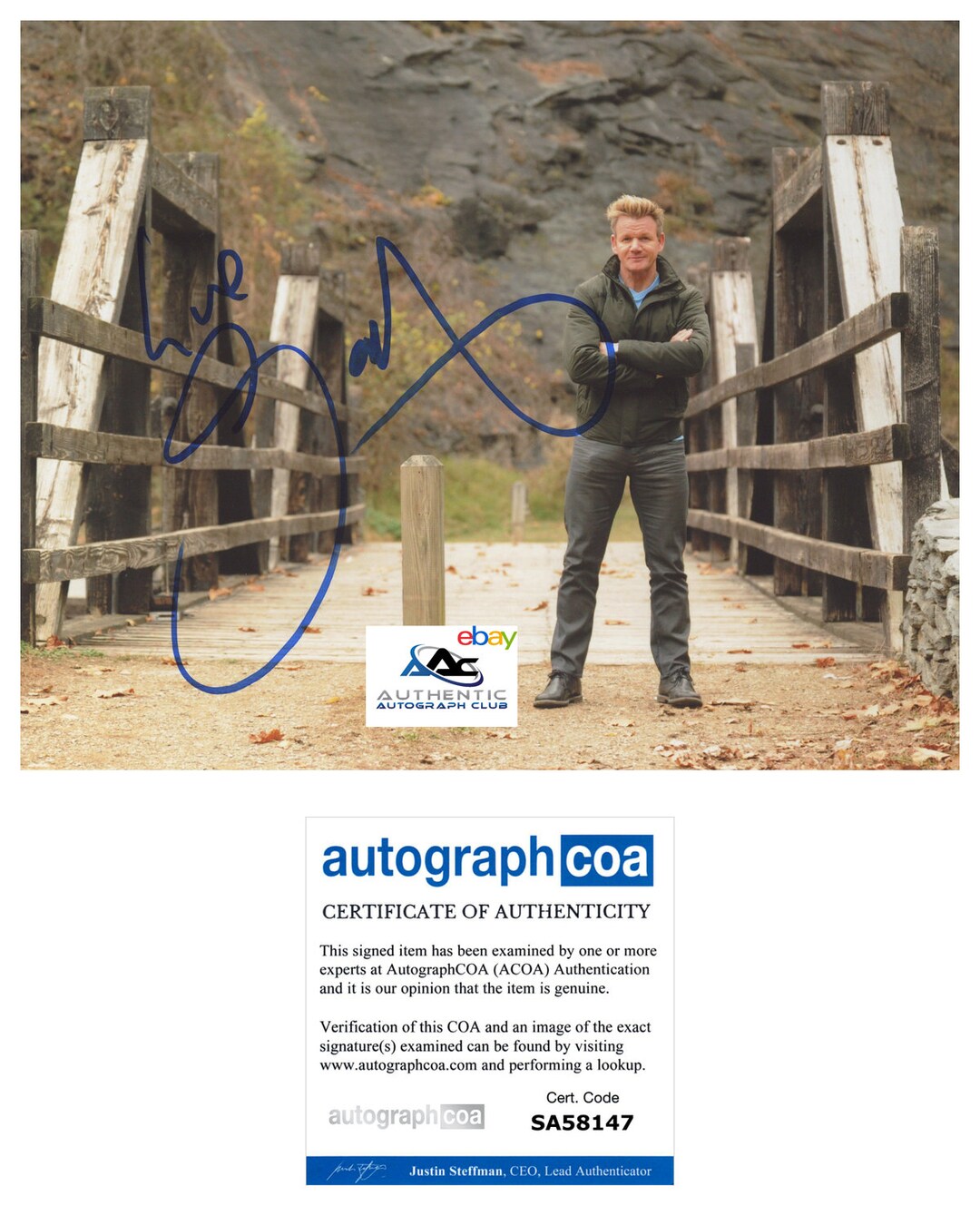 Gordon Ramsay Autograph Signed 8x10 Photo Masterchef Hell's Kitchen ...