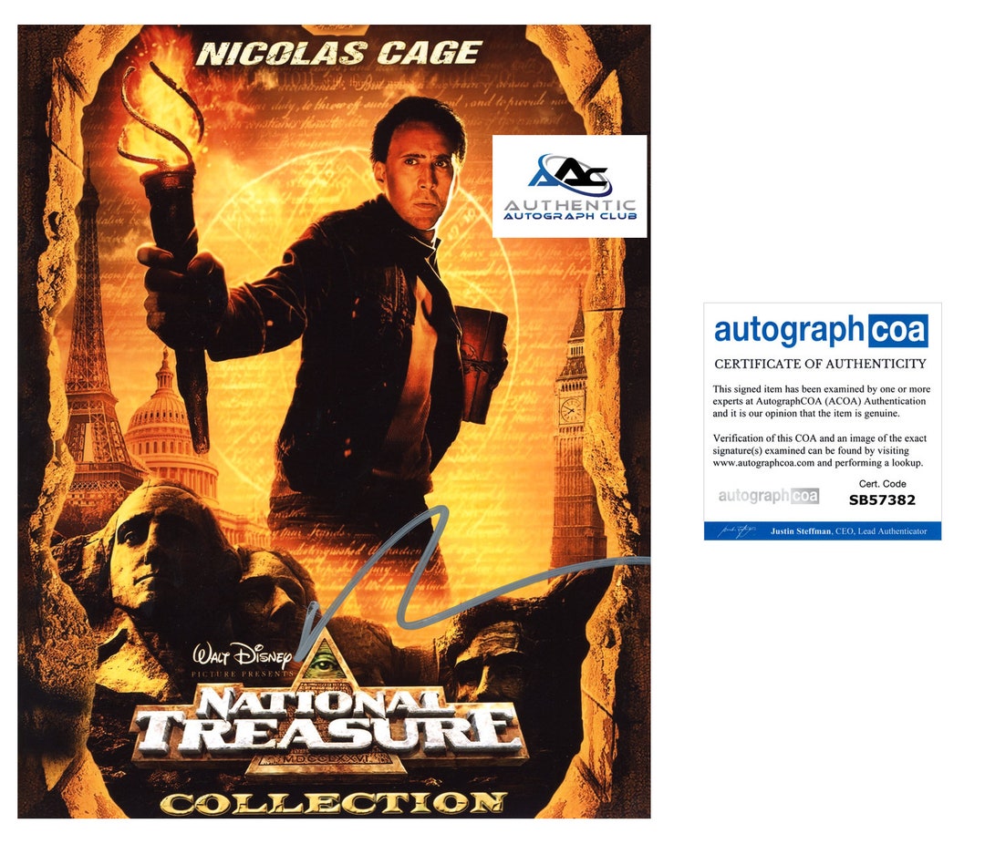 Nicolas Cage Autograph Signed 8x10 Photo National Treasure - Etsy