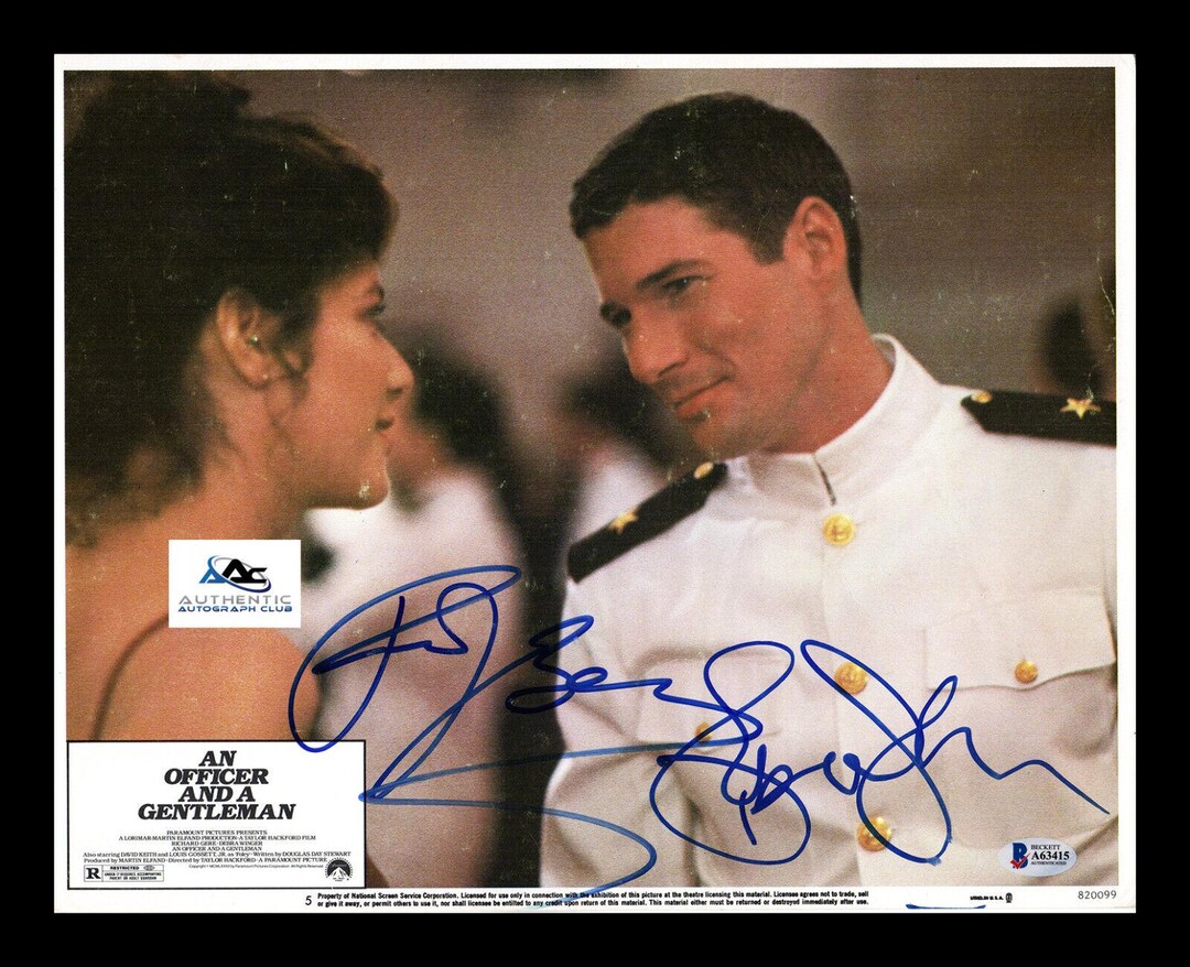 Richard Gere and Debra Winger Autograph Signed 11x14 Lobby Card Beckett ...