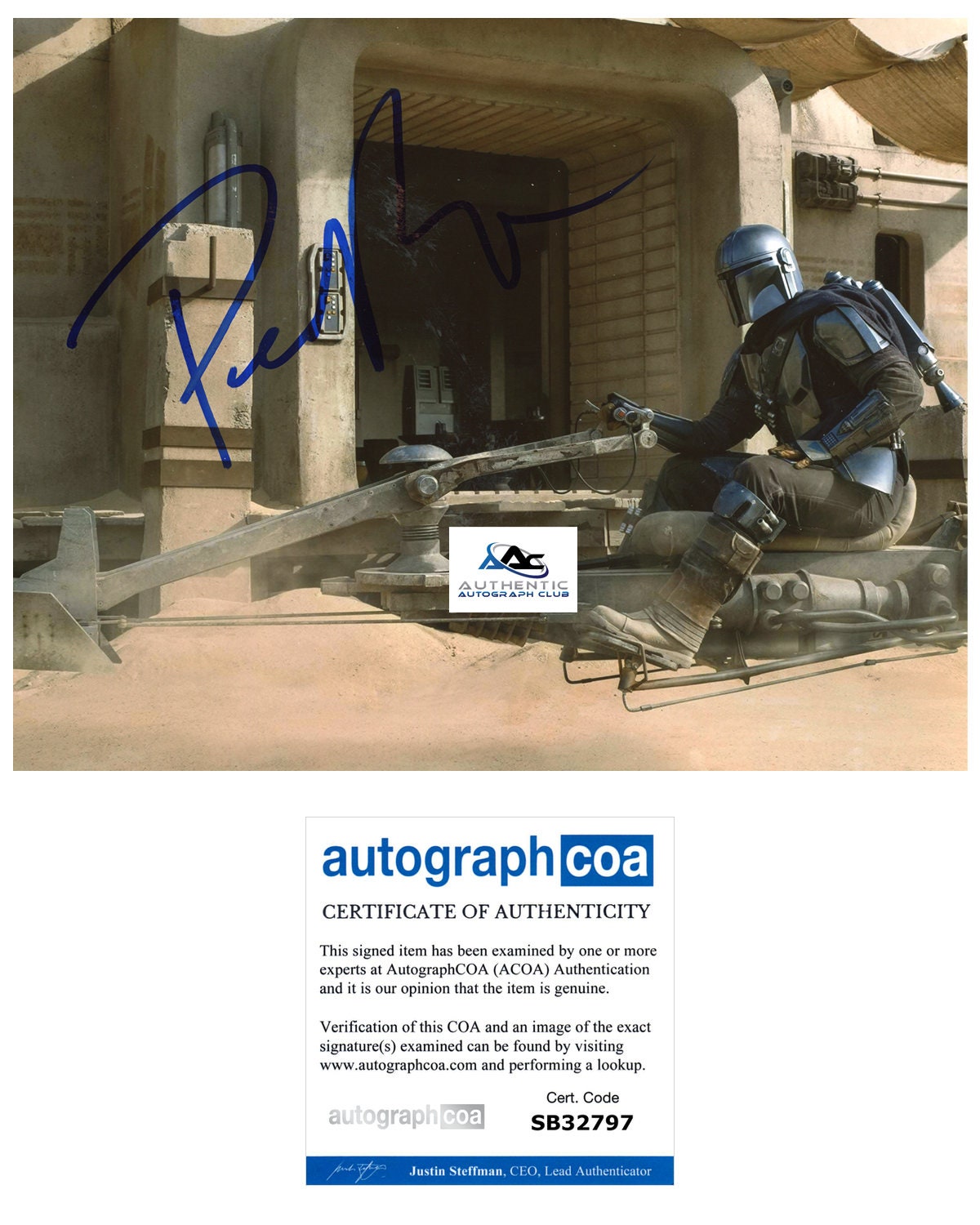 Pedro Pascal Autograph Signed 8x10 Photo Star Wars the Mandalorian Acoa ...