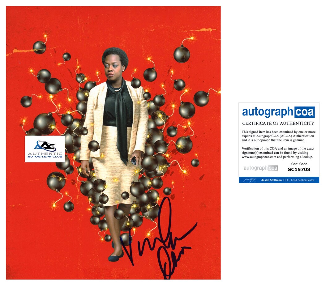 Viola Davis Autograph Signed 8x10 Photo Amanda Waller Dc Suicide Squad ...