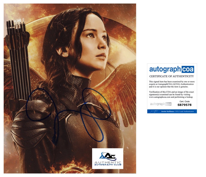 Jennifer Lawrence Autograph Signed 8x10 Photo Hunger Games - Etsy